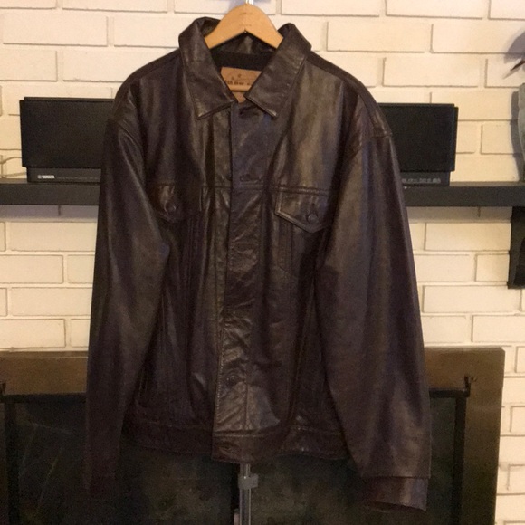 GAP | Jackets & Coats | Brown Leather Jacket | Poshmark